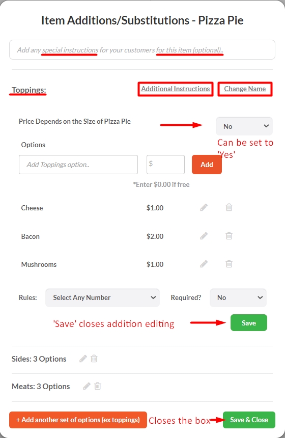 Creating, Adding and Editing Menu Items (Food and Drink)